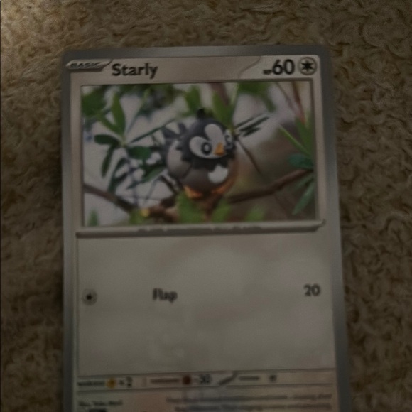 Pokemon | Games | Pokemon Starly Card With Black And White Design ...
